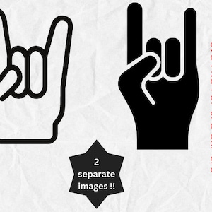 Rock Hand Files for Cricut Vector Rock Hand Svg Rock on Hand Png Rock ...