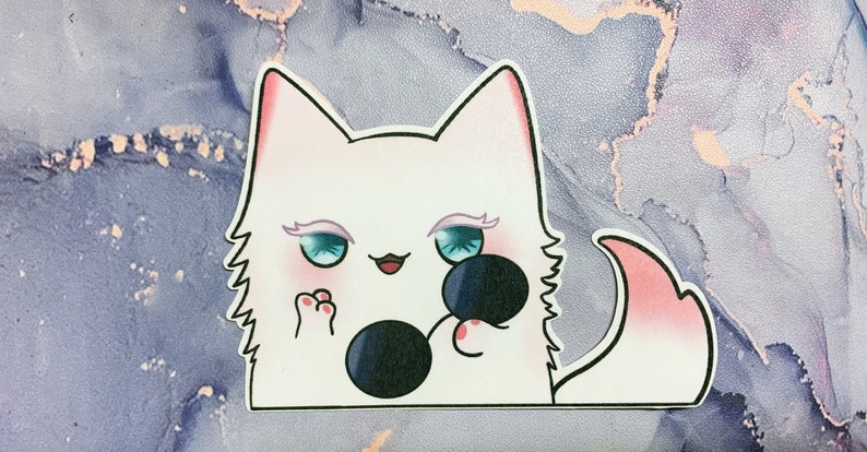 Gojo Cat Stickers - Etsy
