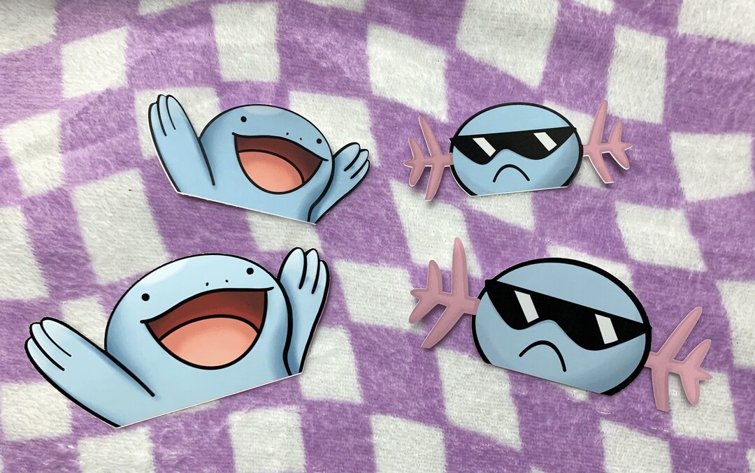 Wooper & Quagsire Peeker Sticker - Etsy