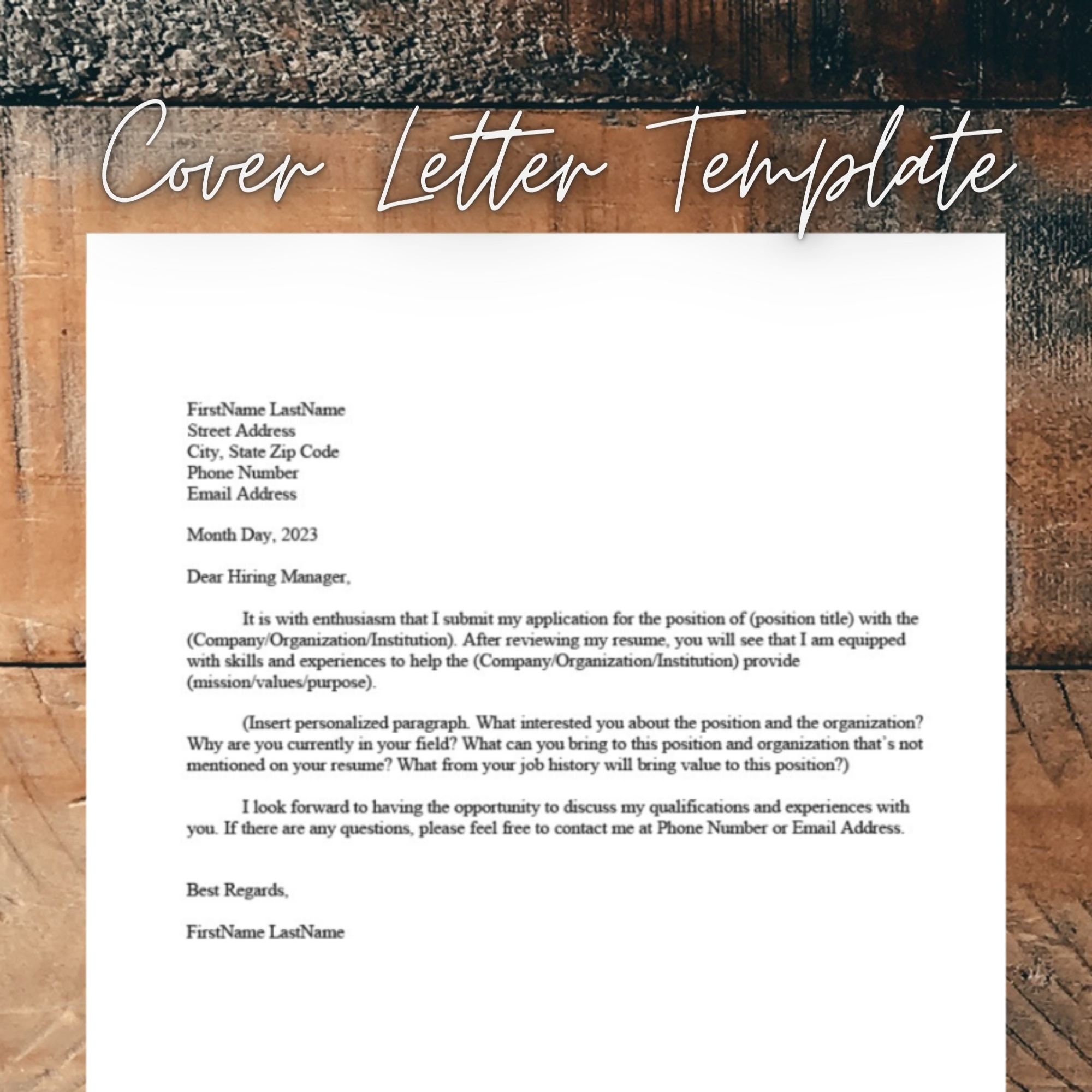 Cover Letter ATS Friendly Template, Clean, Simple Cover Letter Template ... Cover Letter ATS Friendly Template, Clean, Simple Cover Letter Template ...