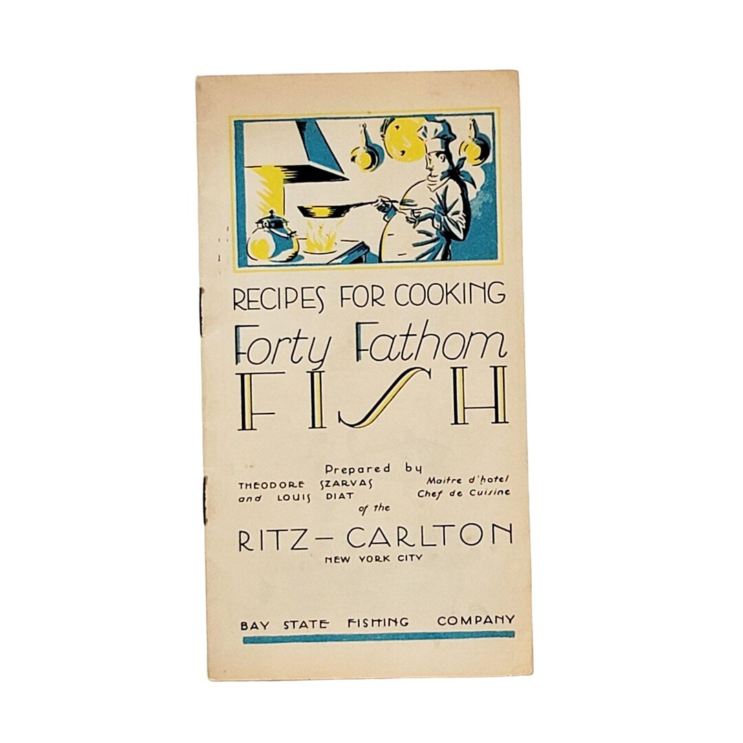 Vintage 1927 Fish Recipe Booklet by the Ritz Carlton of NYC - Etsy