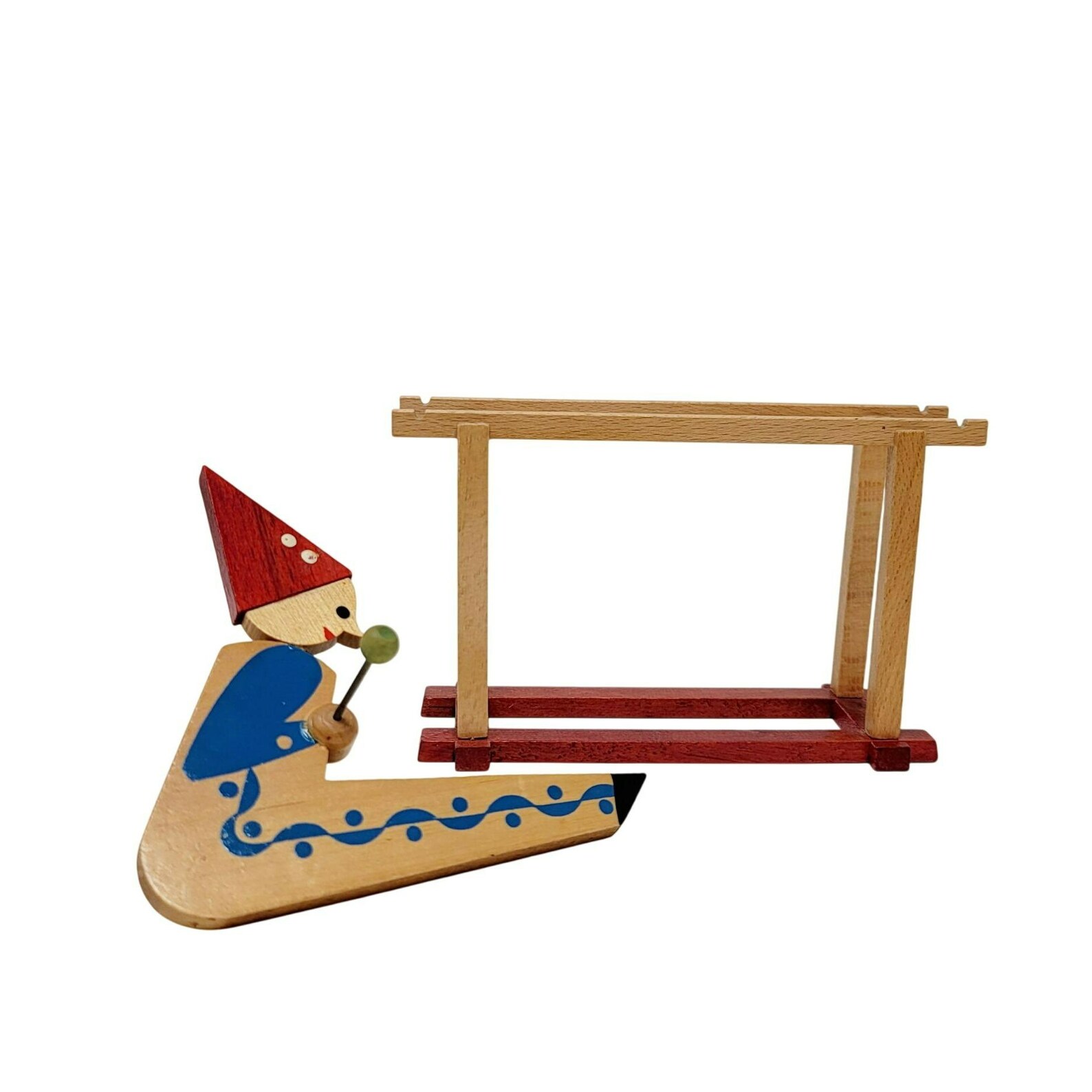 Vintage Wood Tumbling Gymnastics Acrobat Clown Folk Art Toy East ...
