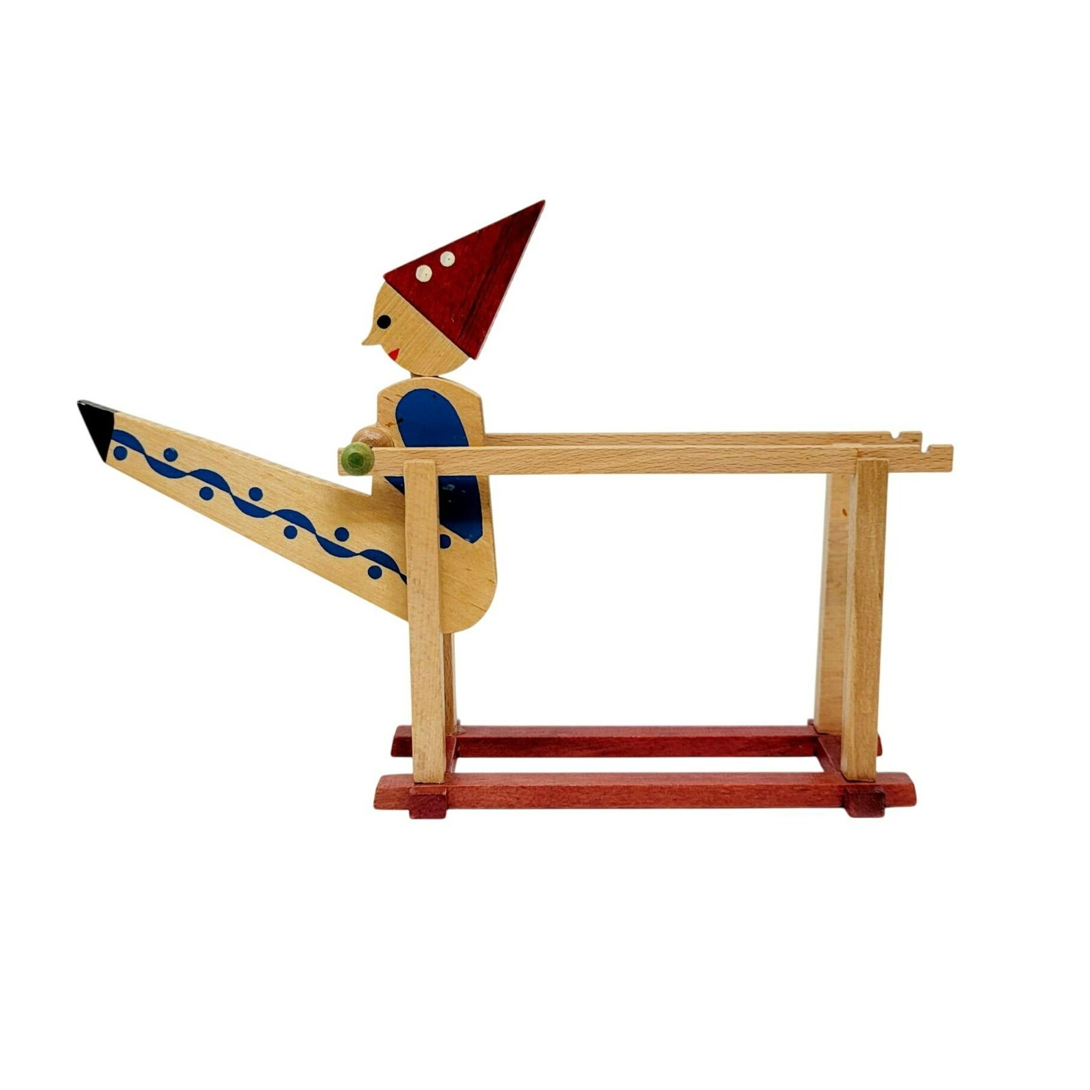 Vintage Wood Tumbling Gymnastics Acrobat Clown Folk Art Toy East ...