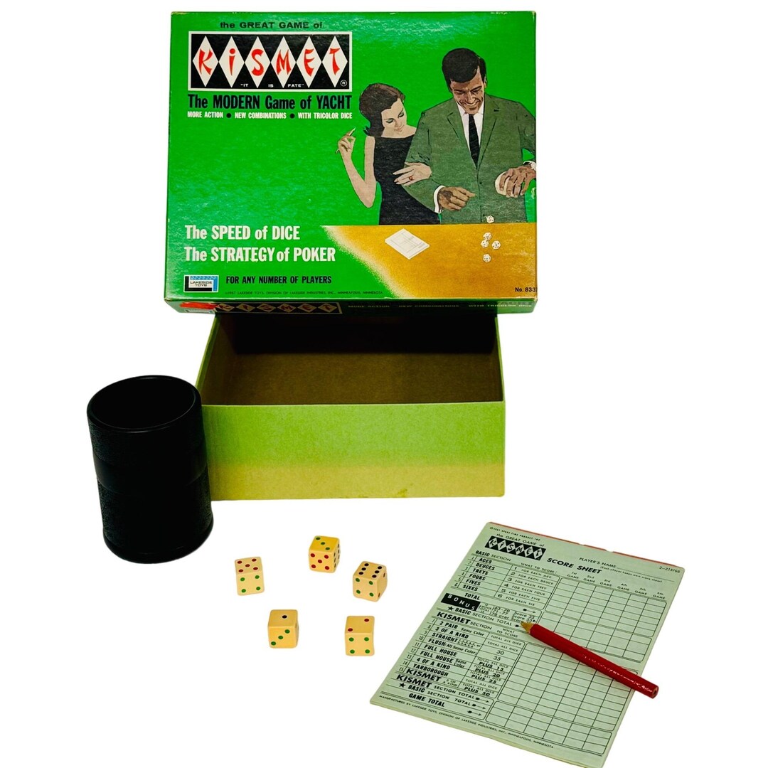 Vintage 60s Kismet Board Game it is Fate the Modern Game of Yacht ...