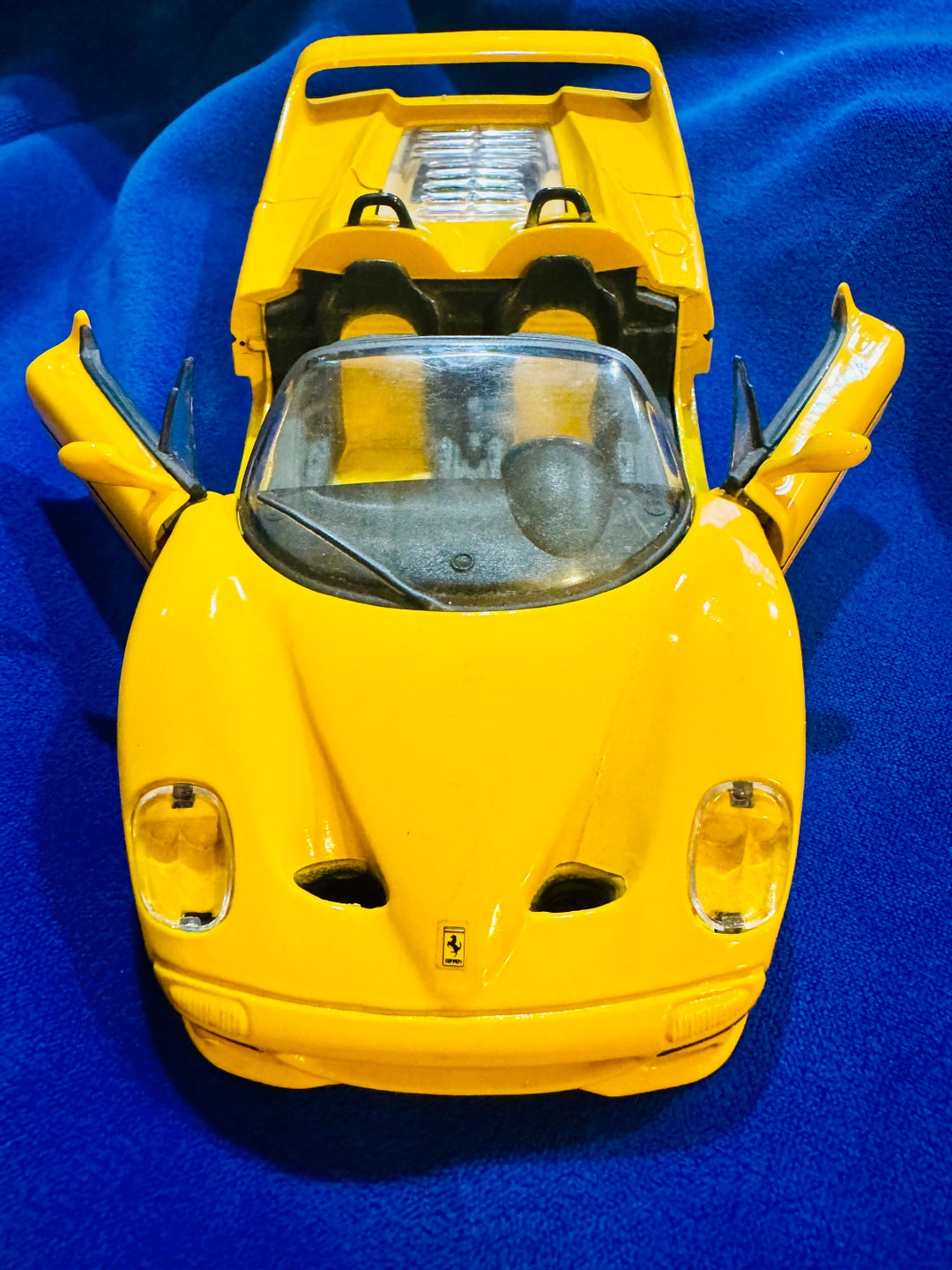 Vintage Yellow Ferrari Convertible F50 Model Die-cast Toy Car Vehicle 1 ...