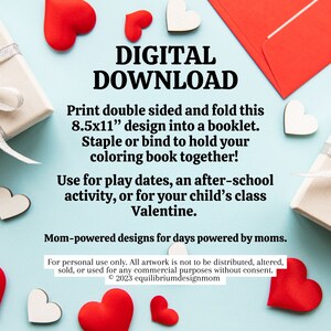 PRINTABLE Valentine Activity Coloring Book 10 Coloring Pages With Love ...