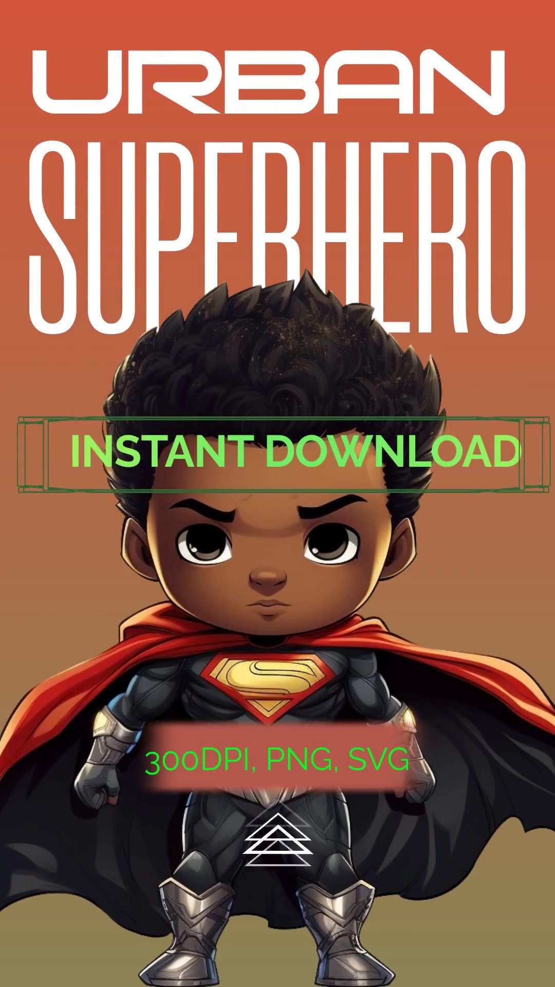 Black Super Hero PNG Melanated Super Hero Boy Clipart Dark Skin ...