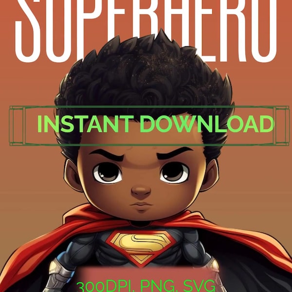 Dark Skin Superhero - Etsy