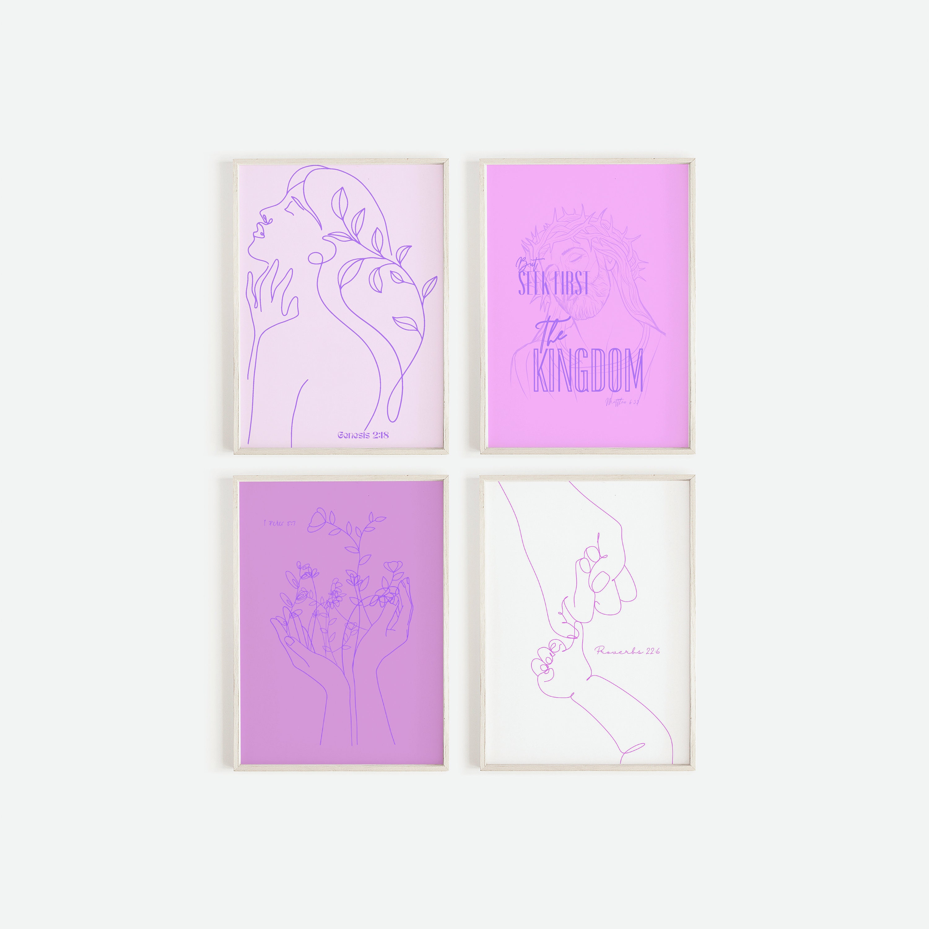 Purple Aesthetic, Trendy Jesus Wall Art, Groovy Fun Room Decor, Trendy ...