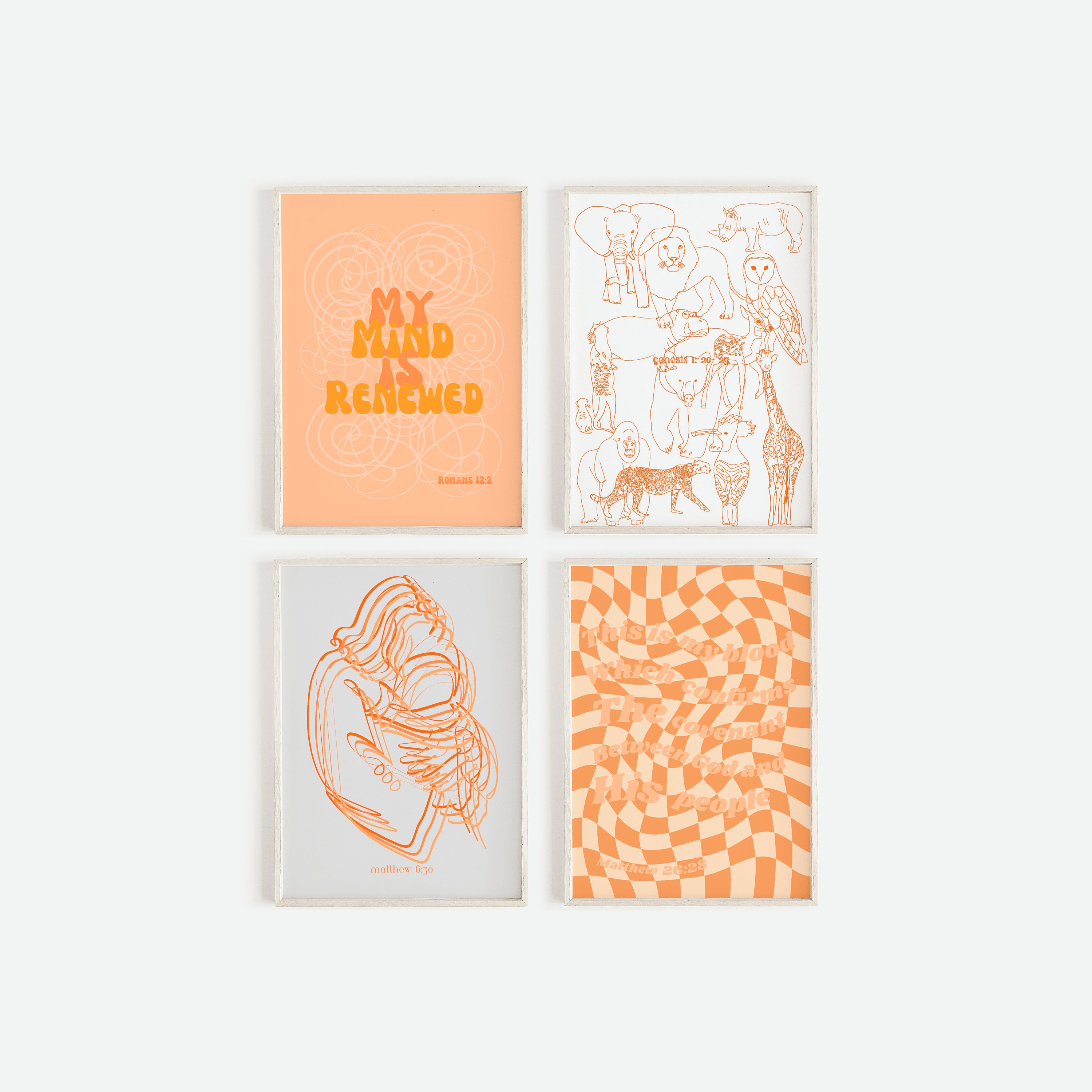 Orange Aesthetic, Trendy Jesus Wall Art, Groovy Fun Room Decor, Trendy ...