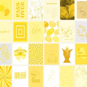Yellow Aesthetic, Trendy Jesus Wall Art, Groovy Fun Room Decor, Trendy ...