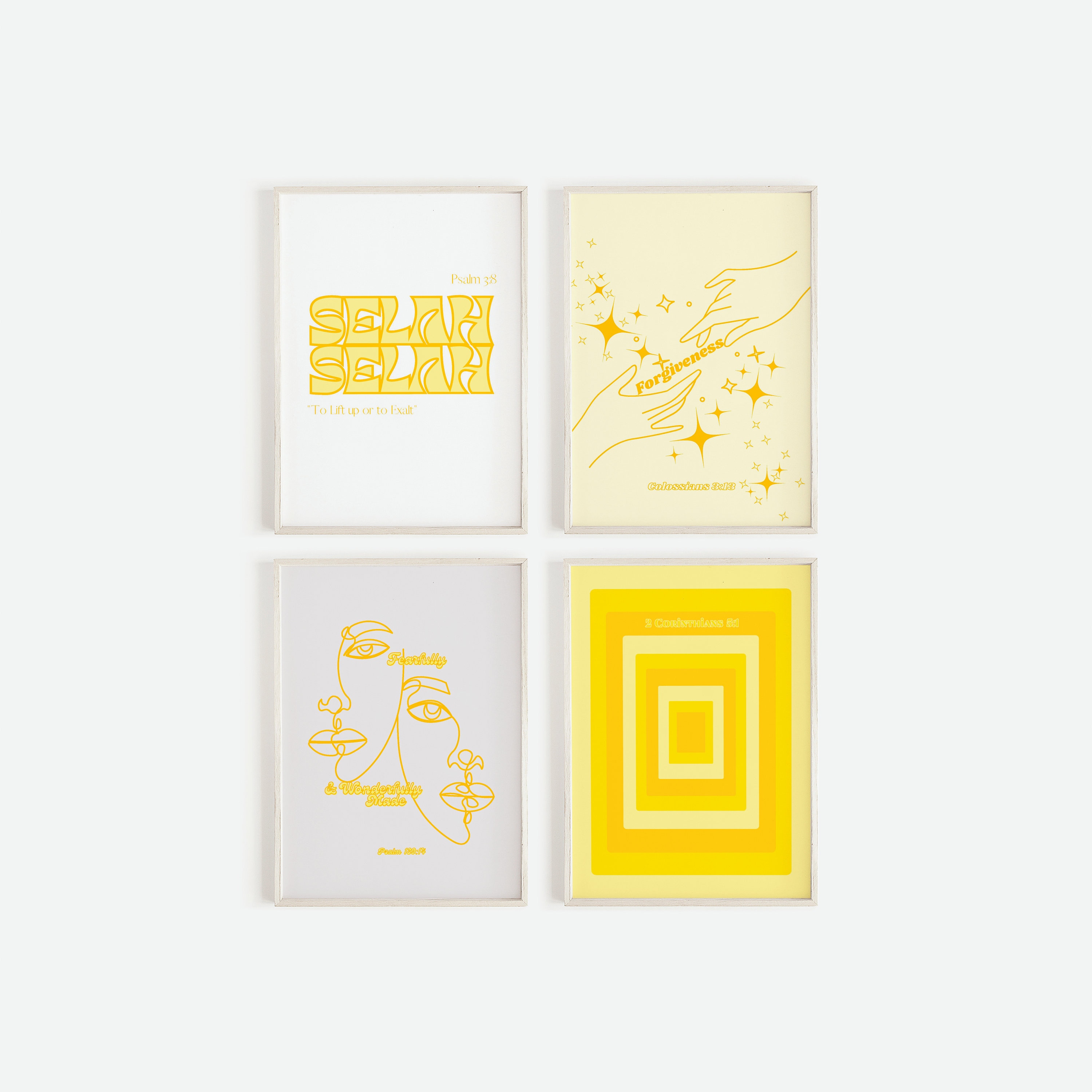 Yellow Aesthetic, Trendy Jesus Wall Art, Groovy Fun Room Decor, Trendy ...