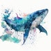 Whale Watercolor, Digital Downloads, Whale Clipart, Whale PNG, Whale ...