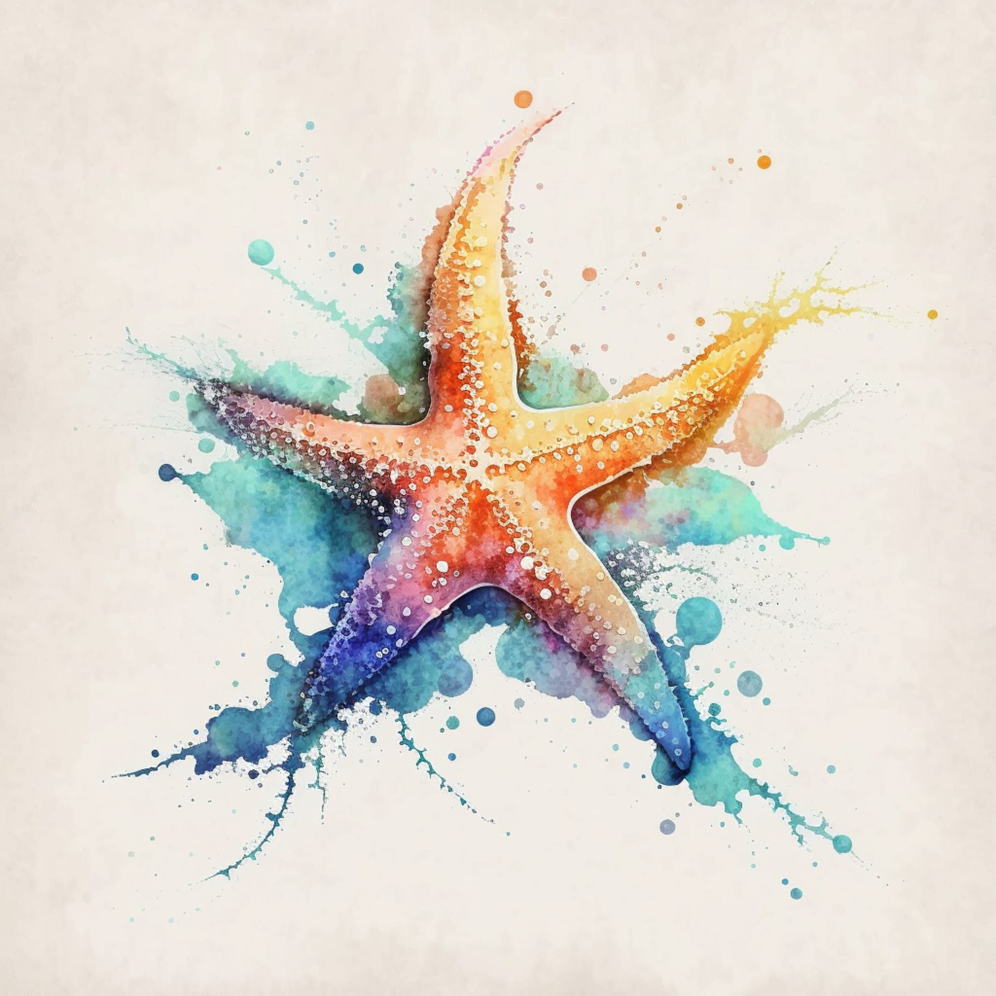 Starfish Watercolor Clipart Starfish Watercolor Starfish Clipart PNG ...