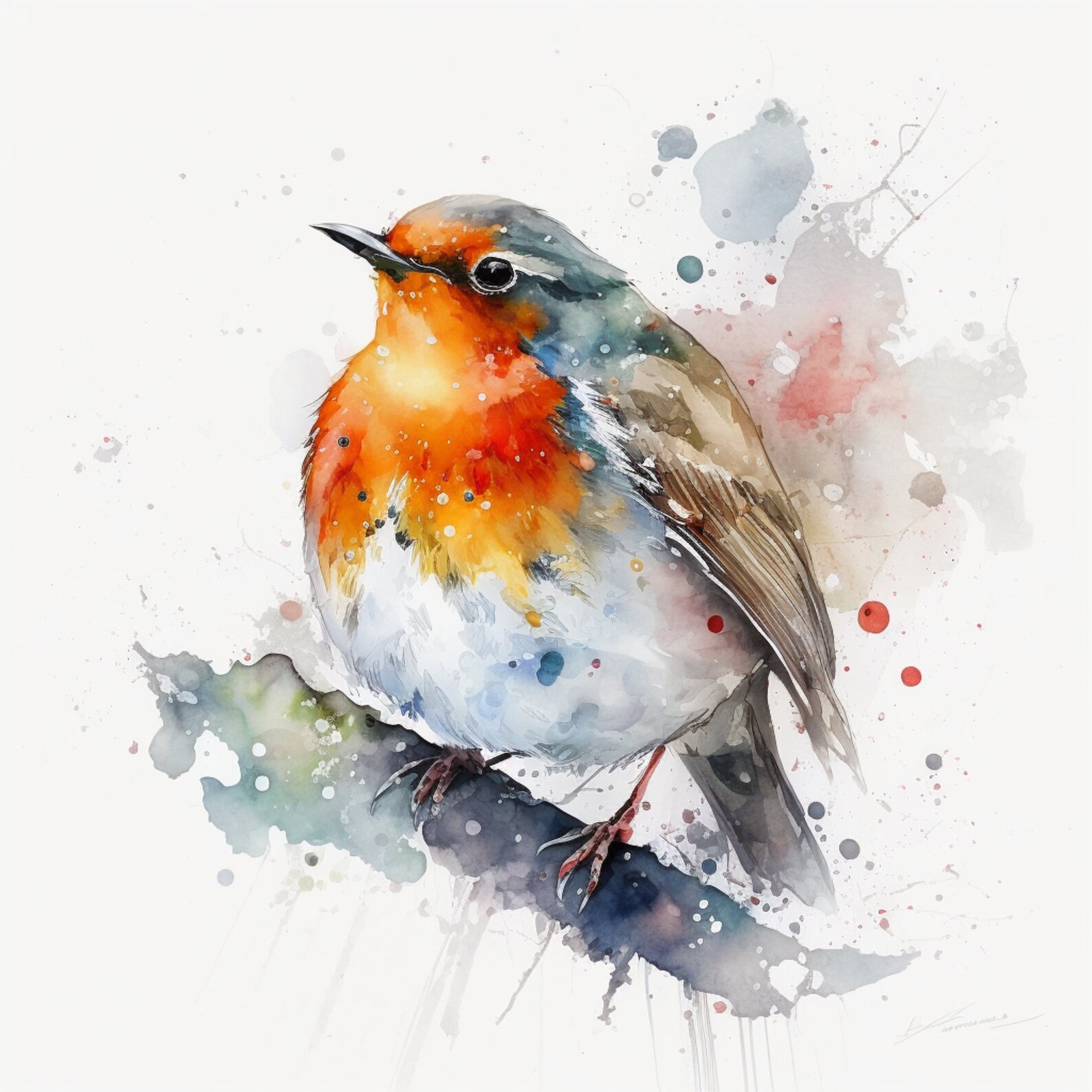 Christmas Robin Clipart 5 High Quality Pngs Digital Paper Crafting ...
