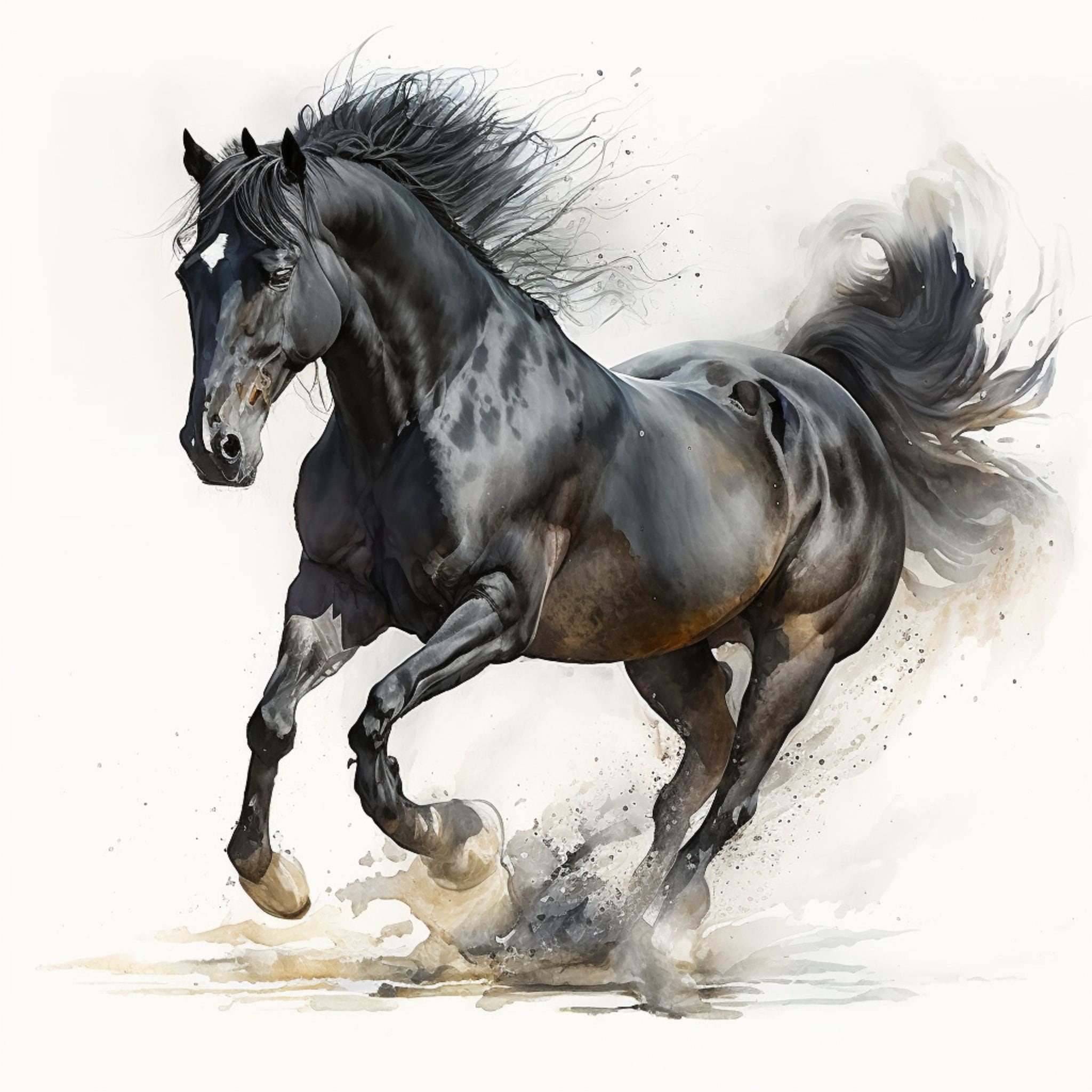 Black Stallion Clipart Digital Download 5 High Quality Jpegs Digital ...