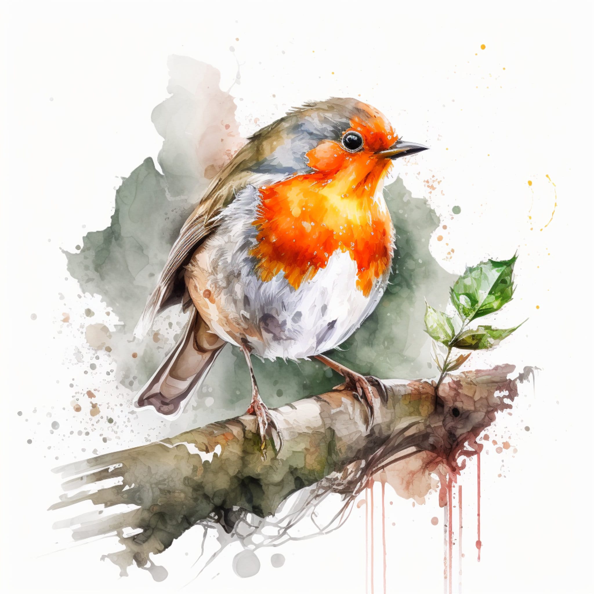 Christmas Robin Clipart 5 High Quality Pngs Digital Paper Crafting ...