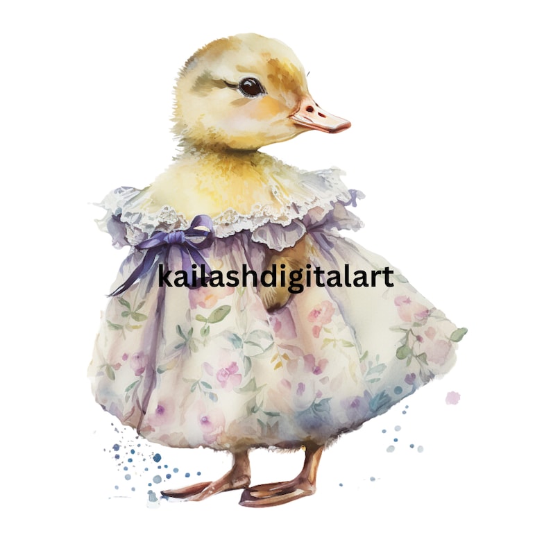 Ducklings in Dresses Digital Design Bundle Spring Cute Duckling ...
