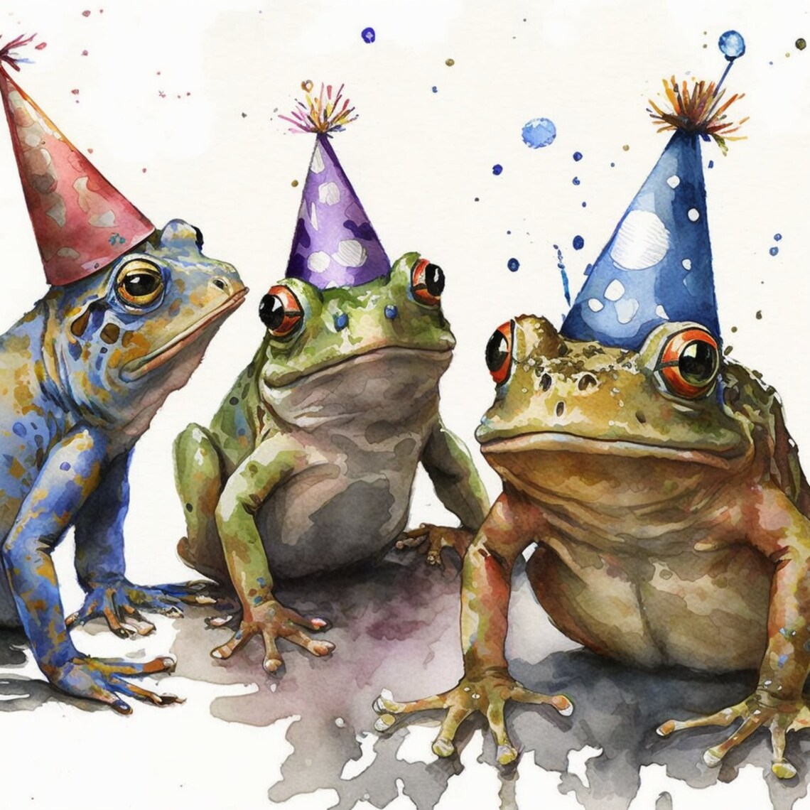 Frog Party Clipart 5 High Quality Pngs Digital Paper Crafting Digital ...