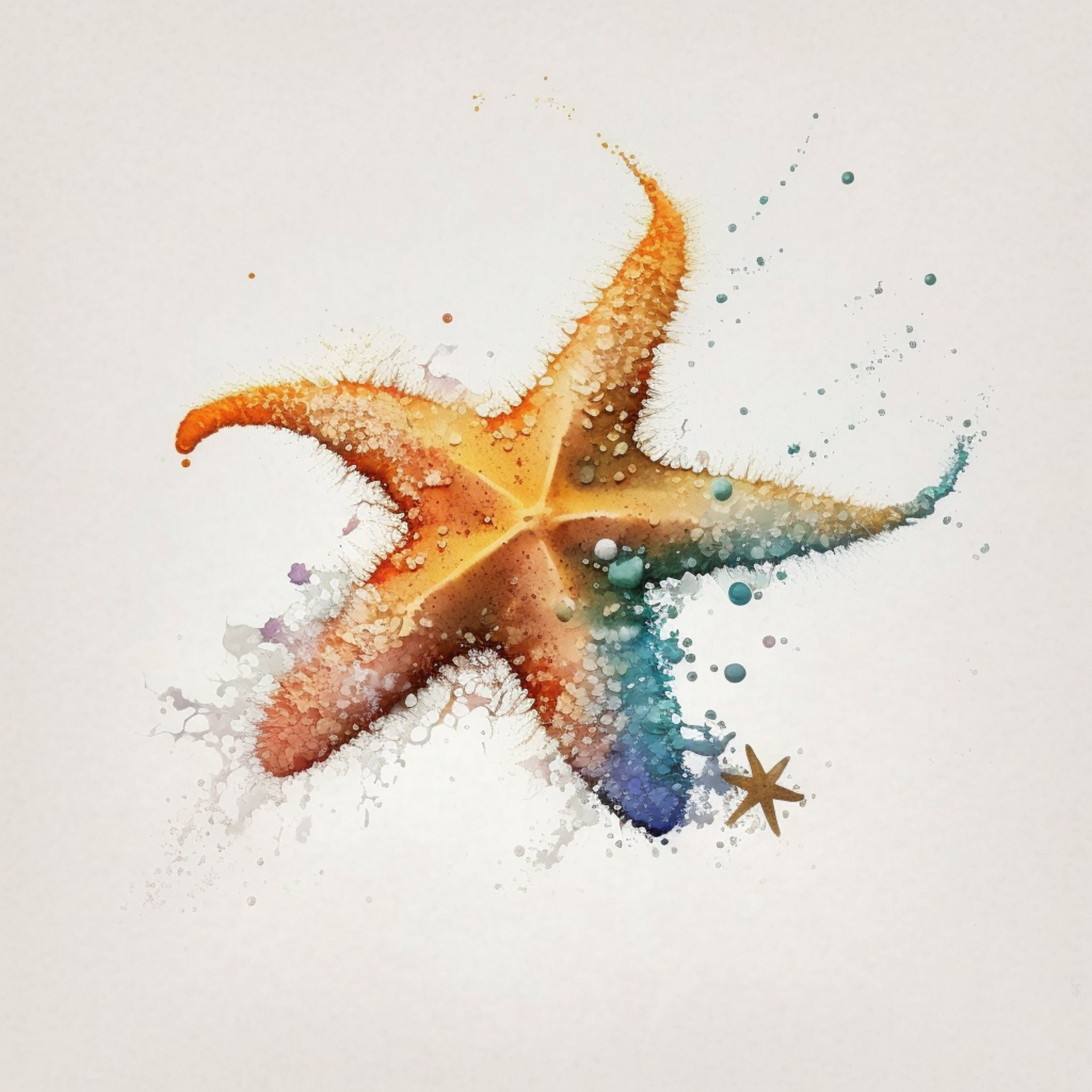Starfish Watercolor Clipart Starfish Watercolor Starfish Clipart PNG ...