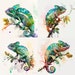 Chameleon Watercolor Digital Downloads Chameleon Clipart Chameleon PNG ...