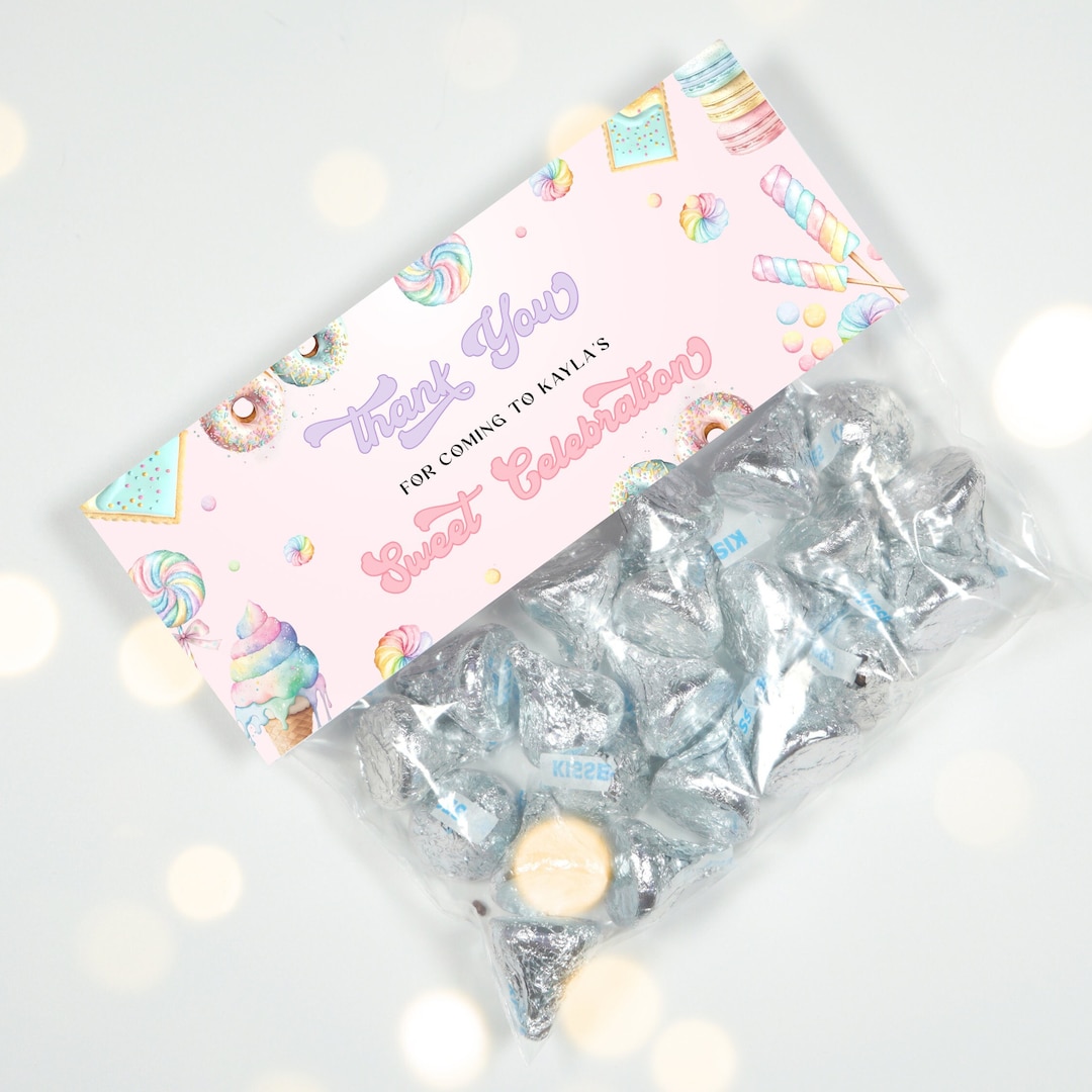 Candy Land Treat Bag Topper Template | Birthday Party Favour | Gift Bag ...