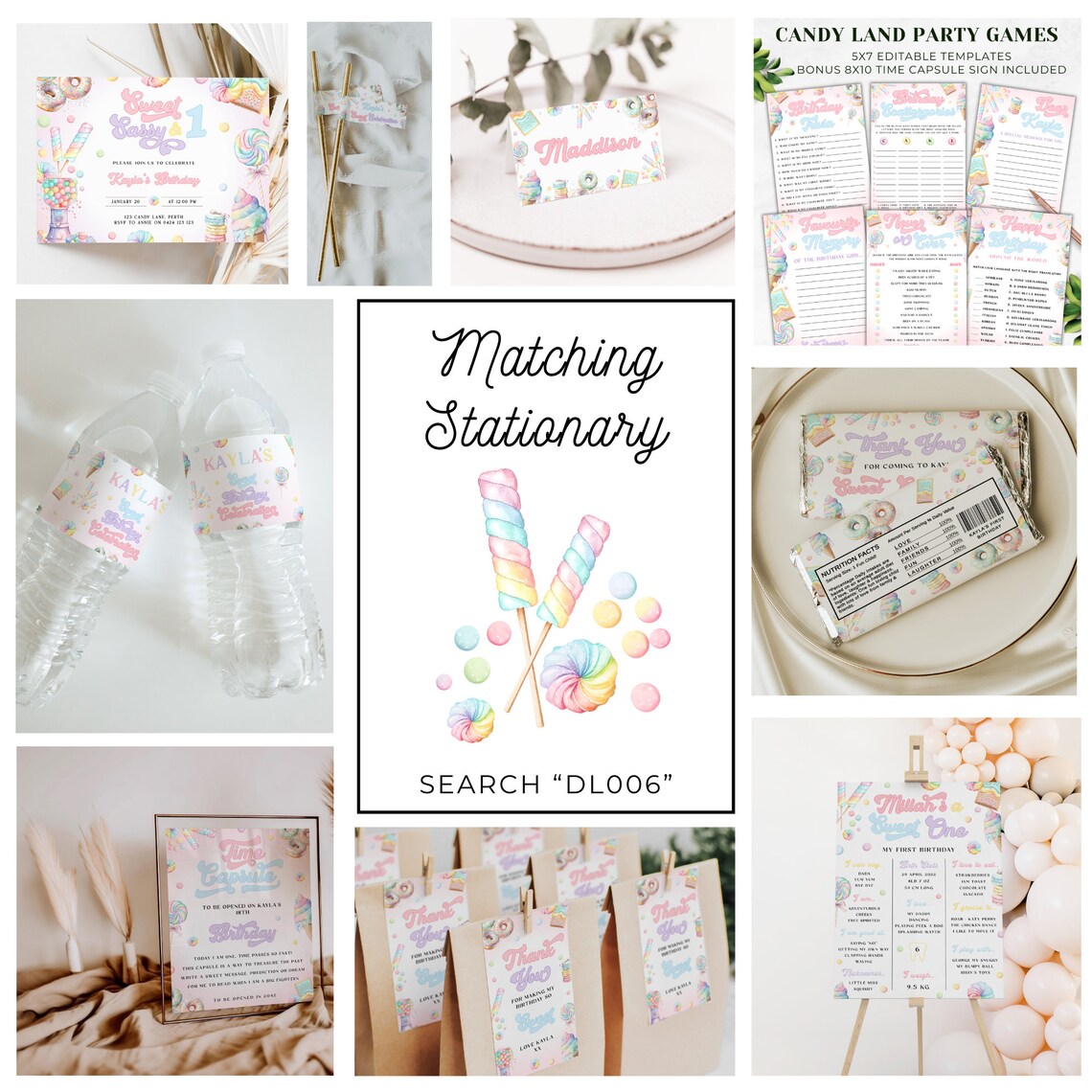 Candy Land Birthday Party Sign | Sweet Candy Shoppe Theme Welcome ...