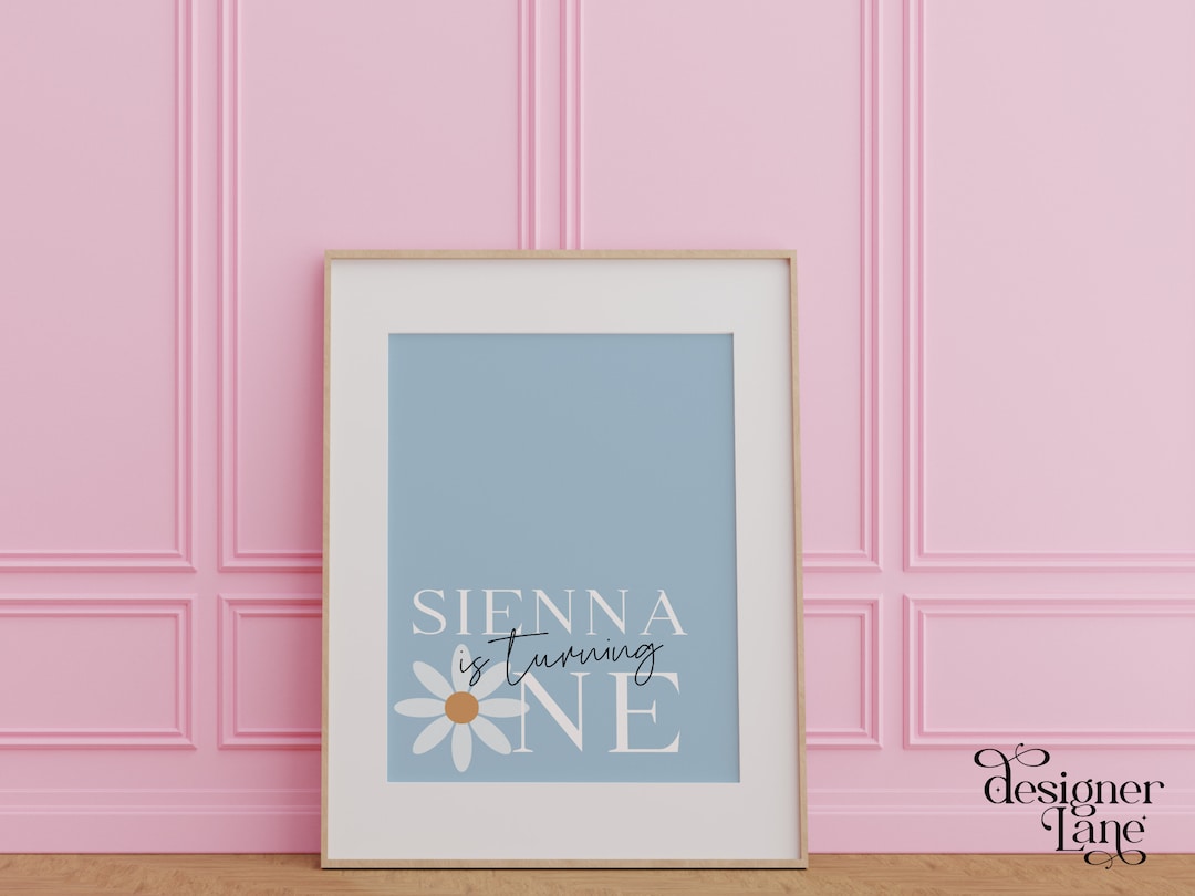 Daisy Birthday Party Welcome Sign | Girl Blue 1st Birthday | Daisy ...