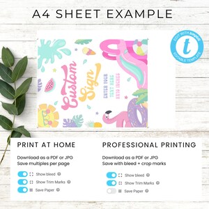 Water Balloon Station Sign | Tropical Kids Water Bomb Printable | Girls ...