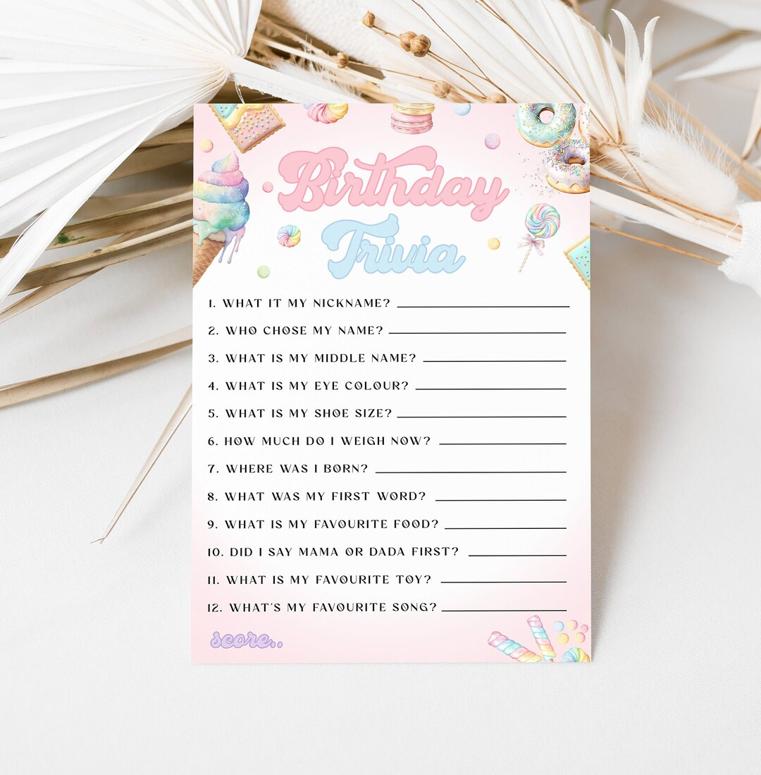 Who Knows the Birthday Girl Best | 1st First Birthday Party Game ...