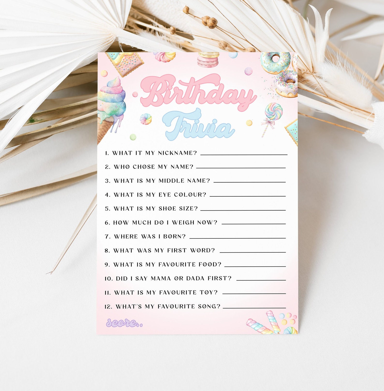 Who Knows the Birthday Girl Best | 1st First Birthday Party Game ...