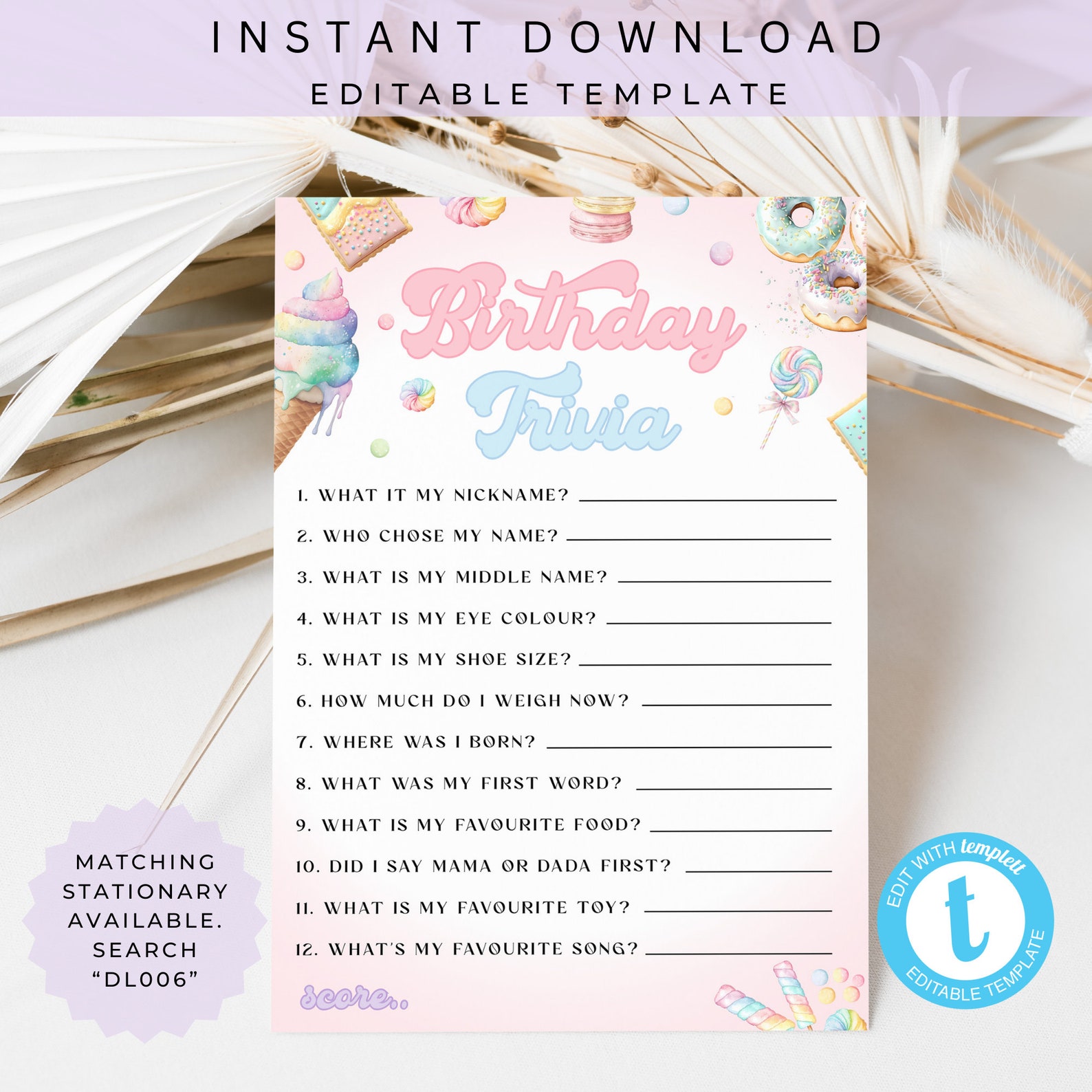 Who Knows the Birthday Girl Best | 1st First Birthday Party Game ...