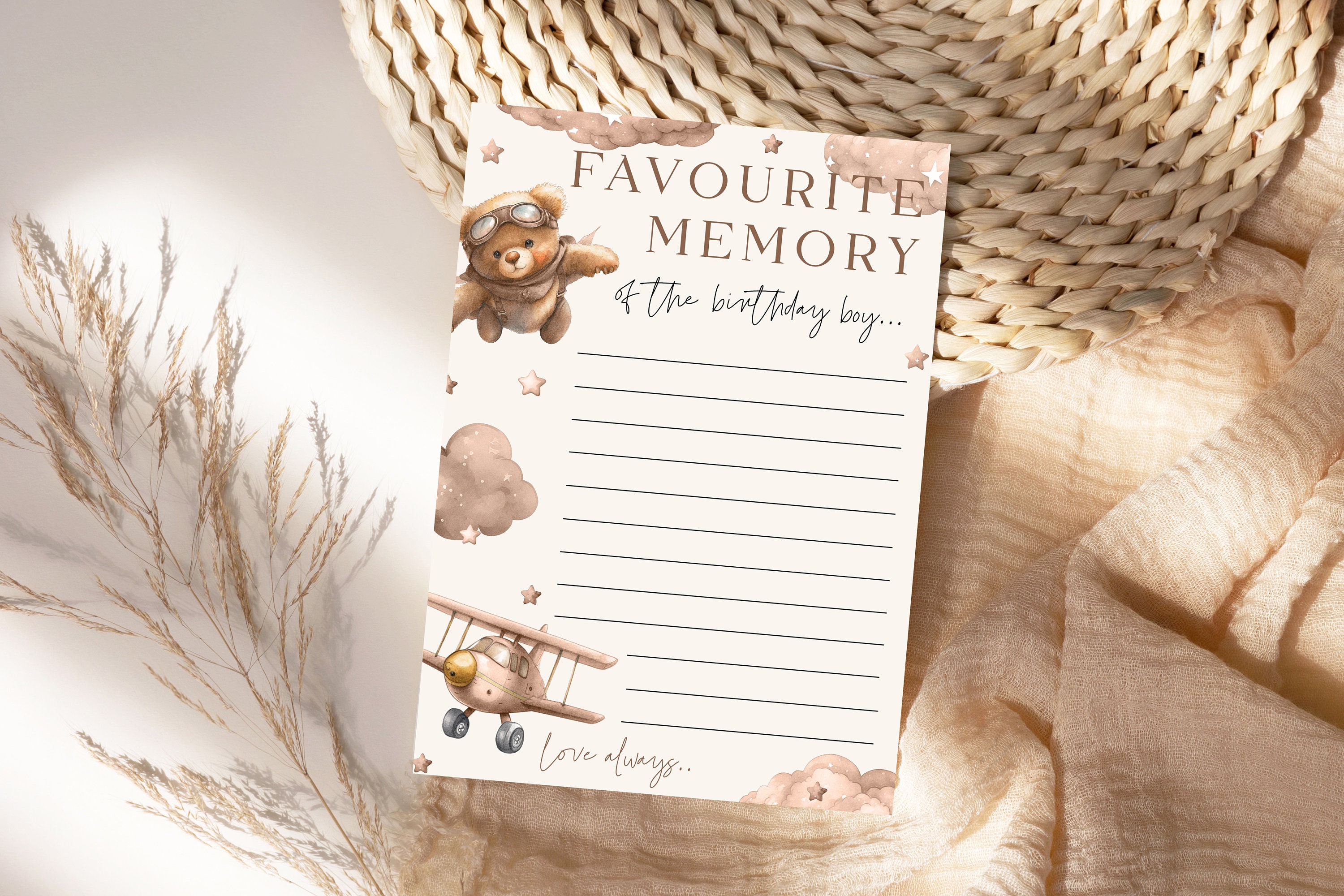 My Favorite Memory Cards | Guest Book Alternative | Instant Download ...