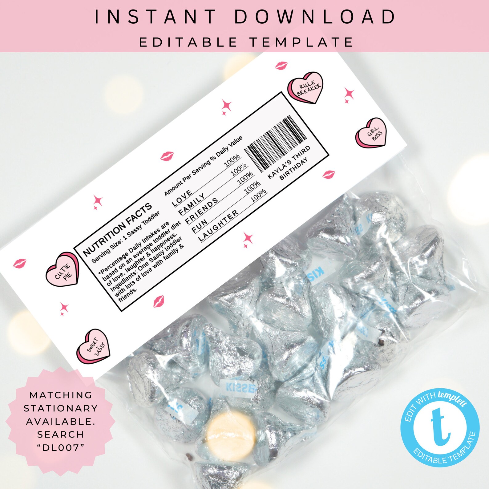 Thank You Treat Bag Topper Template | Little Miss Threenager Party ...