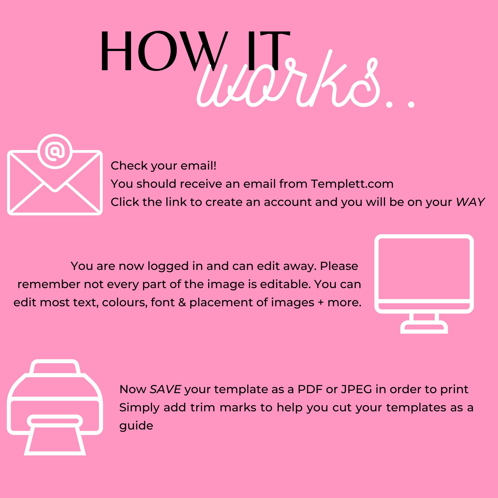 Pink Disco Straw Tag Template | Custom Party Favor Straw Flag ...