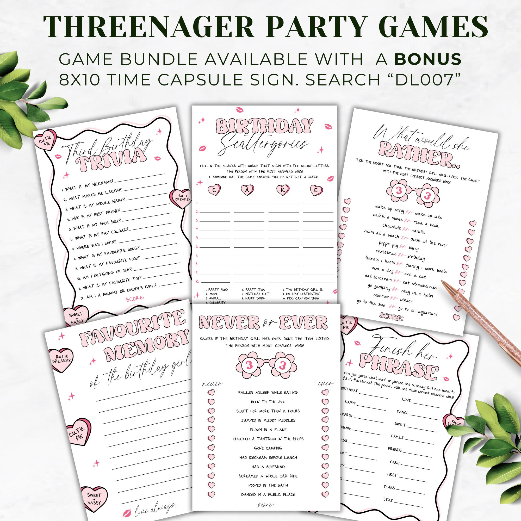 Groovy Time Capsule Sign Letter Template Special Message Card Little ...