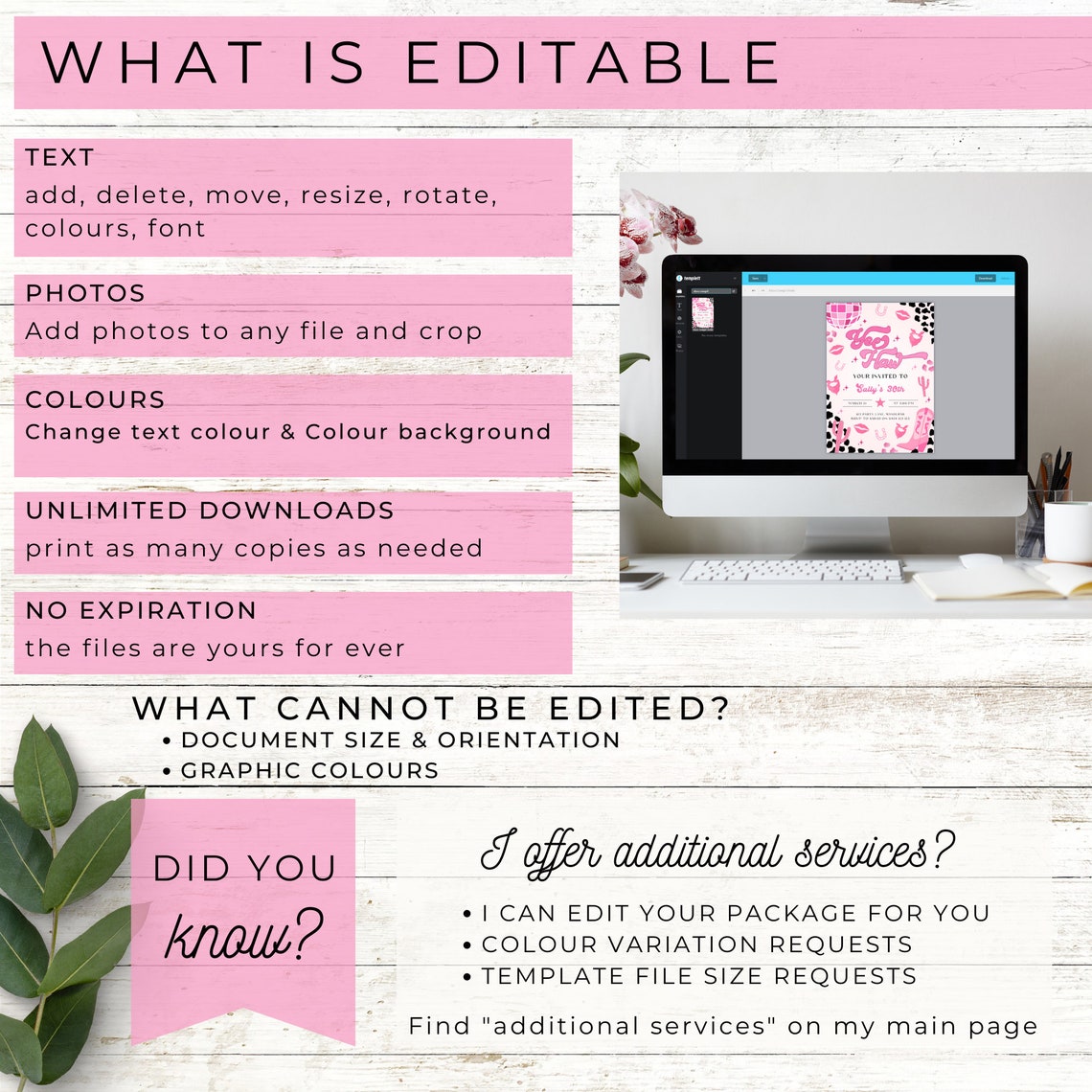 Editable Disco Cowgirl Birthday Favor Tags Template Nashville Rodeo ...