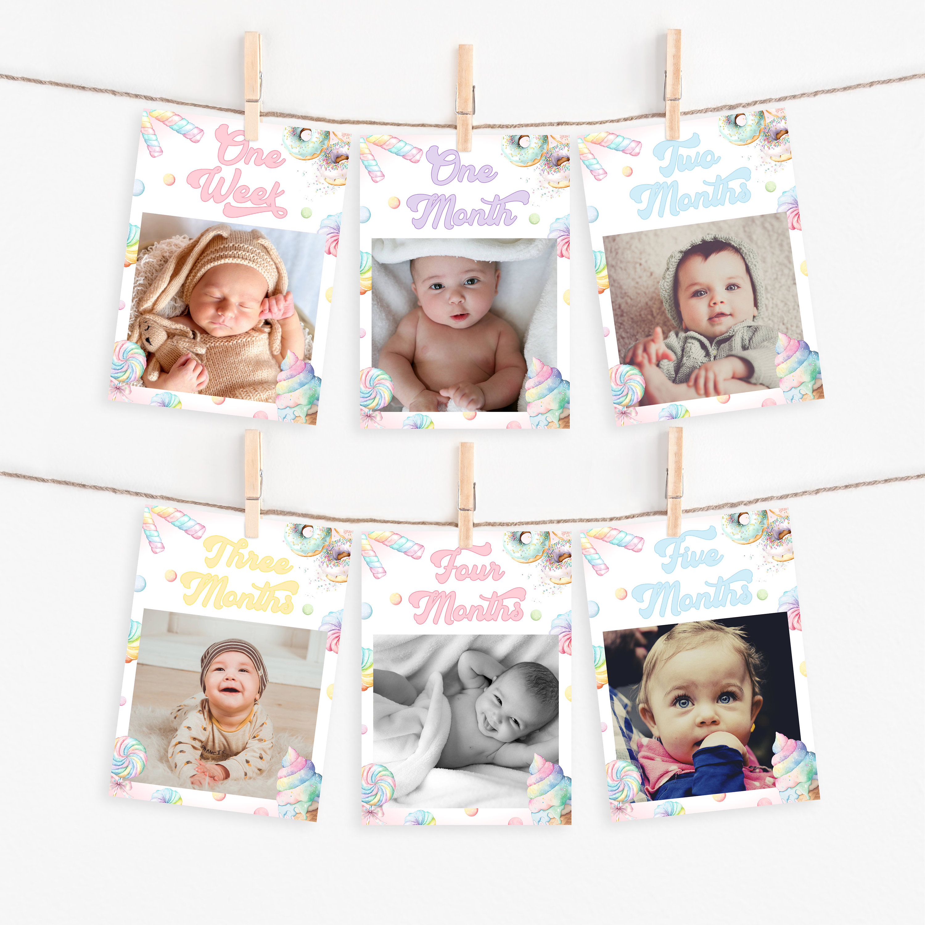 Candy Land Monthly Photo Banner I Sweet Celebration Birthday Theme ...