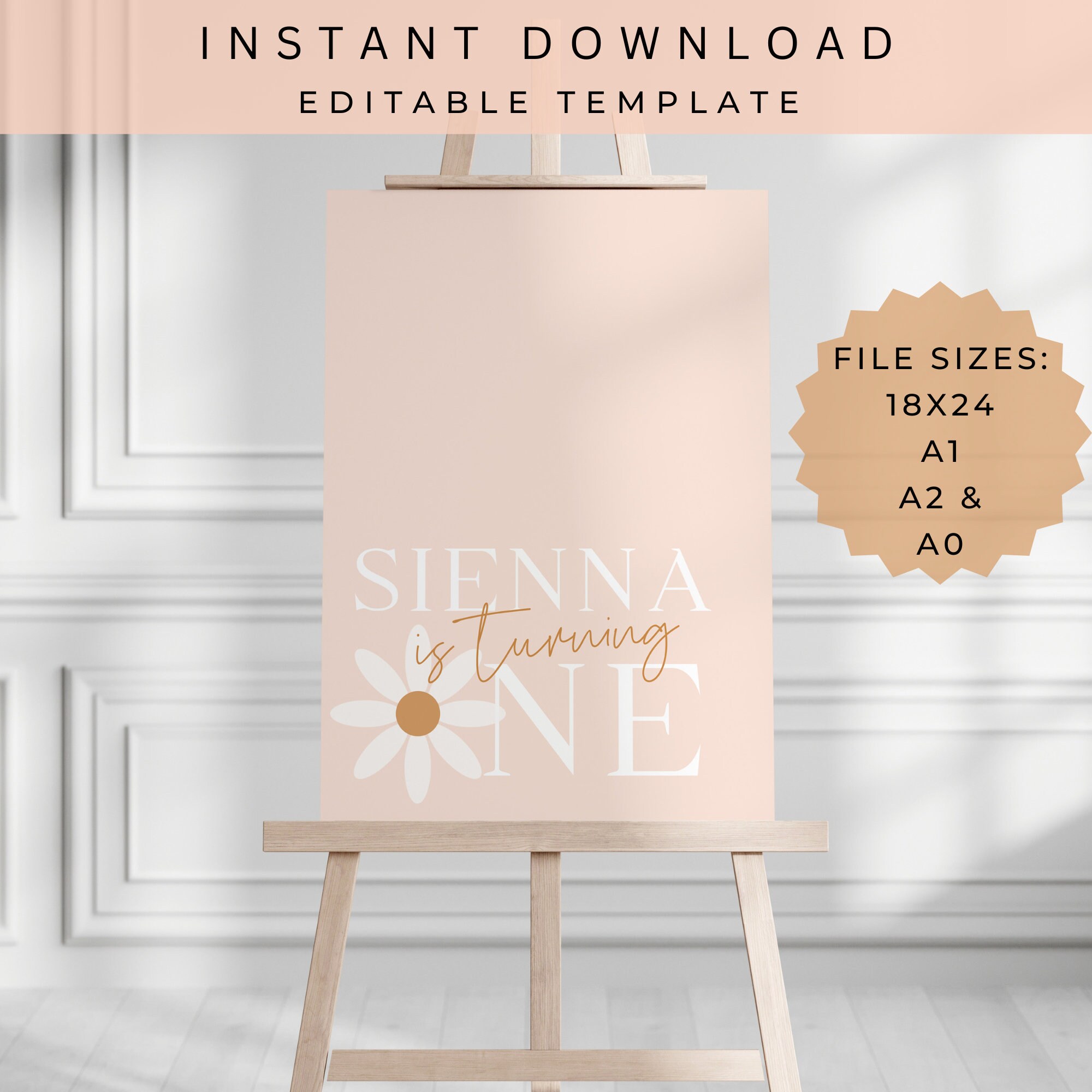 Daisy Birthday Party Welcome Sign | Onederful 1st Birthday | Daisy ...