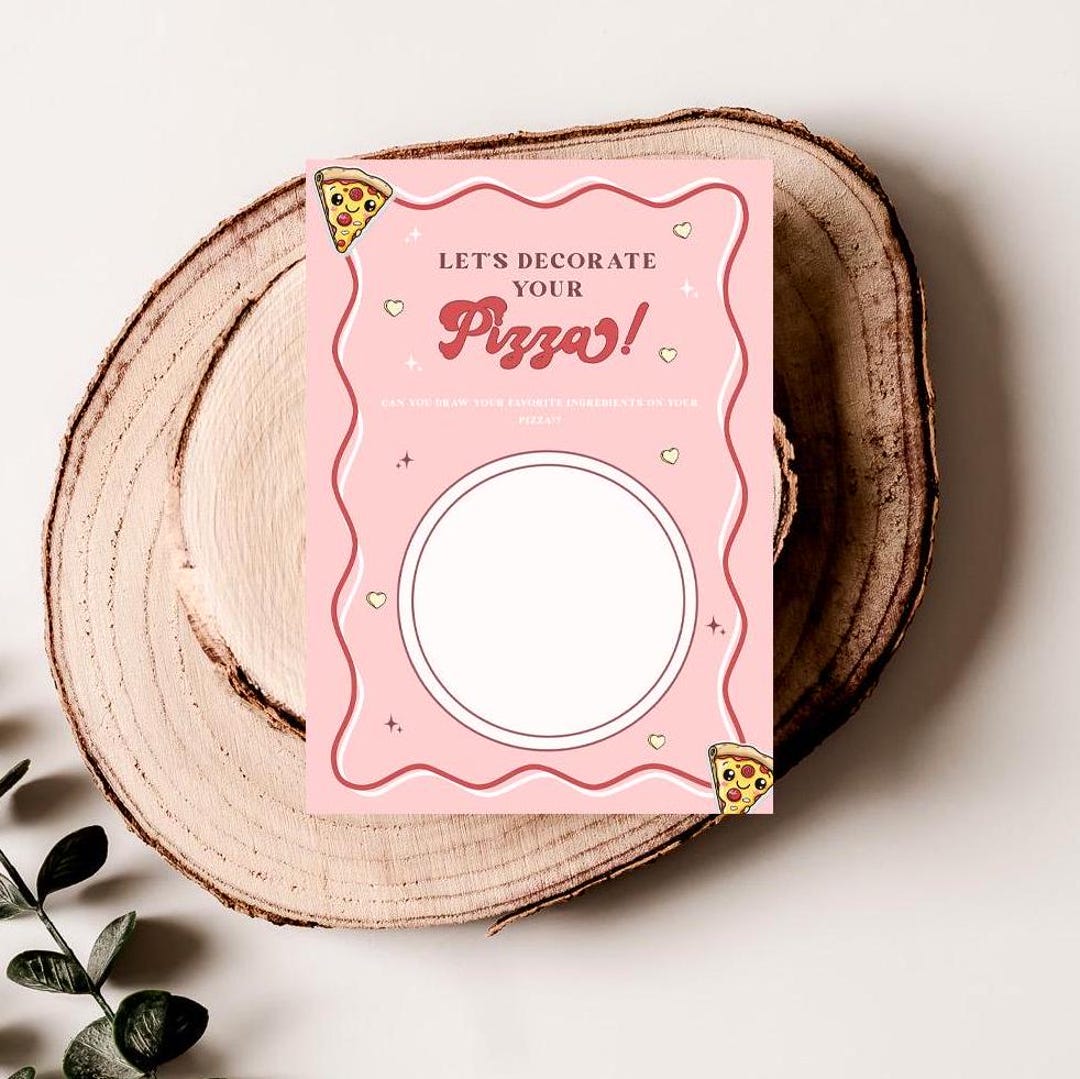 Decorate Your Pizza Template | Girls Slumber Party Activity | Draw Your ...