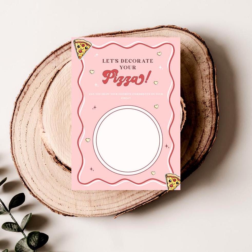 Decorate Your Pizza Template | Girls Slumber Party Activity | Draw Your ...