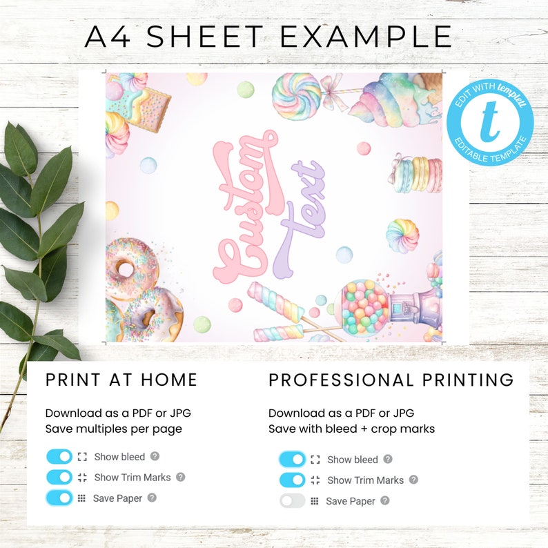 Candy Cards & Gift Sign Template | Pastel Gift Table Printable | Fully ...