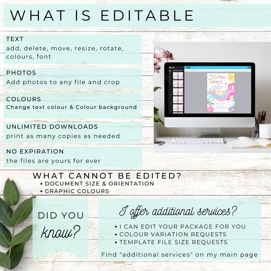 Water Slide Birthday Party Invitation for Girl Summer Slip and Slide ...