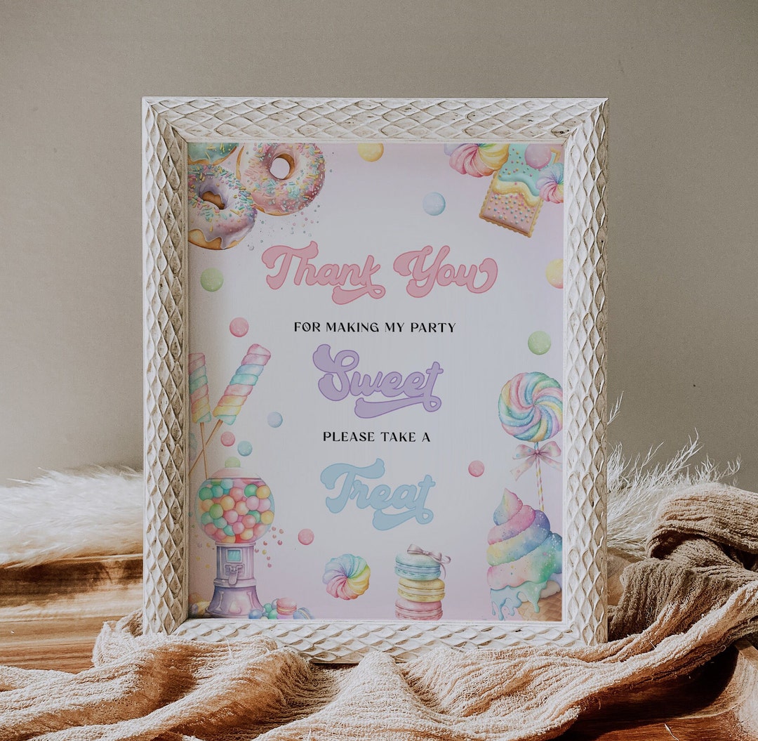Please Take One Sweet Table Sign | Printable Candy Land Party Décor ...