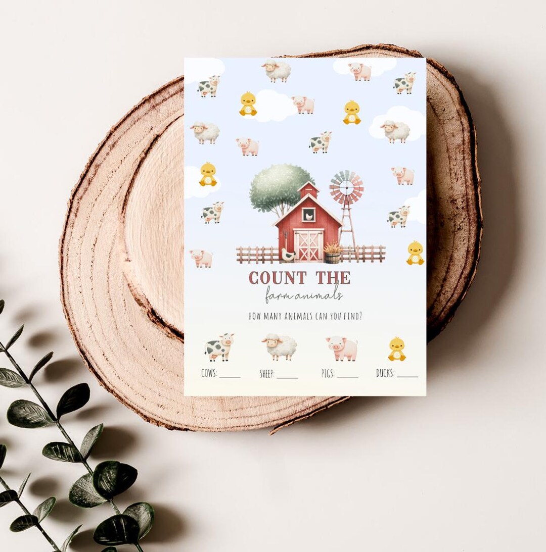 Farm Animal Eye I Spy Printable | Seek and Find Party Activity | Boys ...