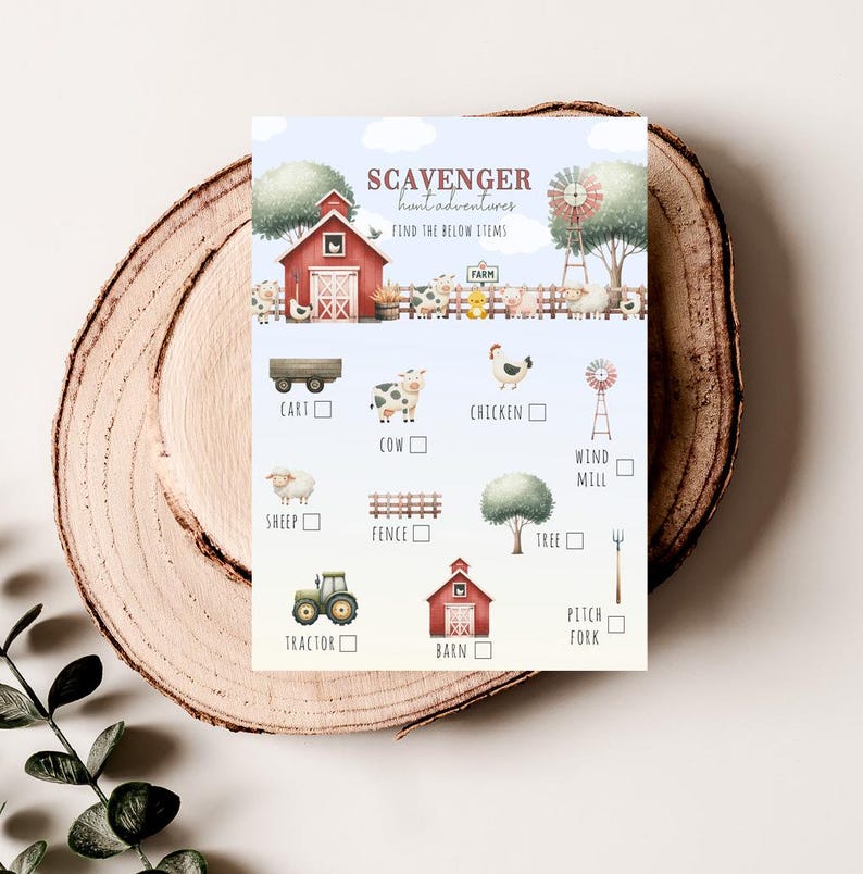 Outdoor Scavenger Hunt on the Farm | Treasure Hunt Activity | Boys ...
