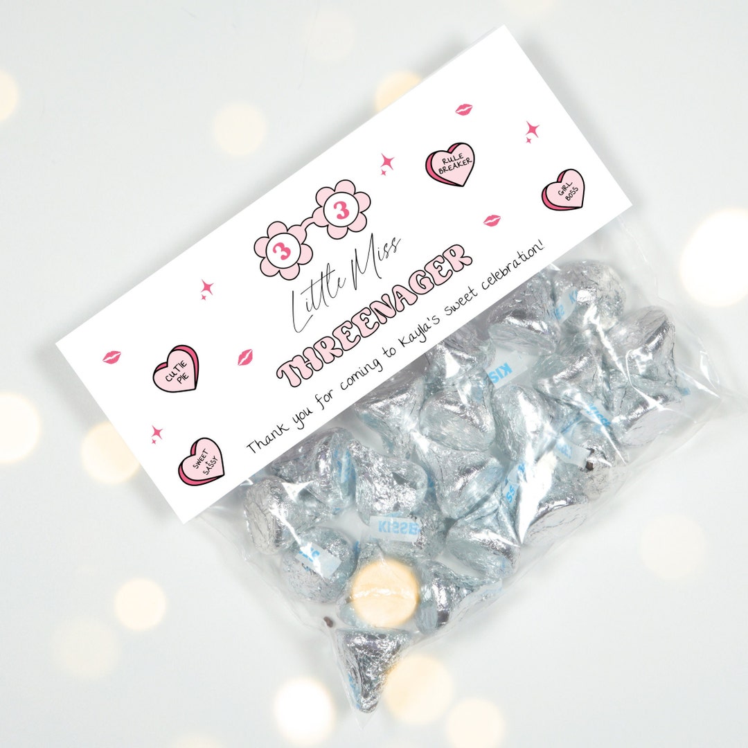 Thank You Treat Bag Topper Template | Little Miss Threenager Party ...