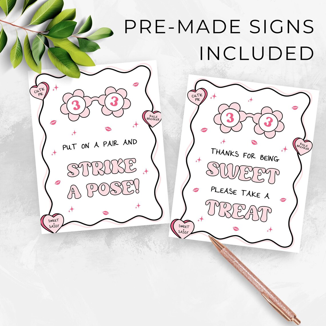 Thanks for Being Sweet Please Take a Treat Sign | Groovy Custom Table ...