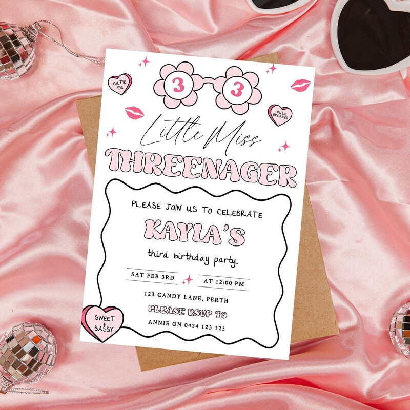 Third Birthday Invitation - Etsy