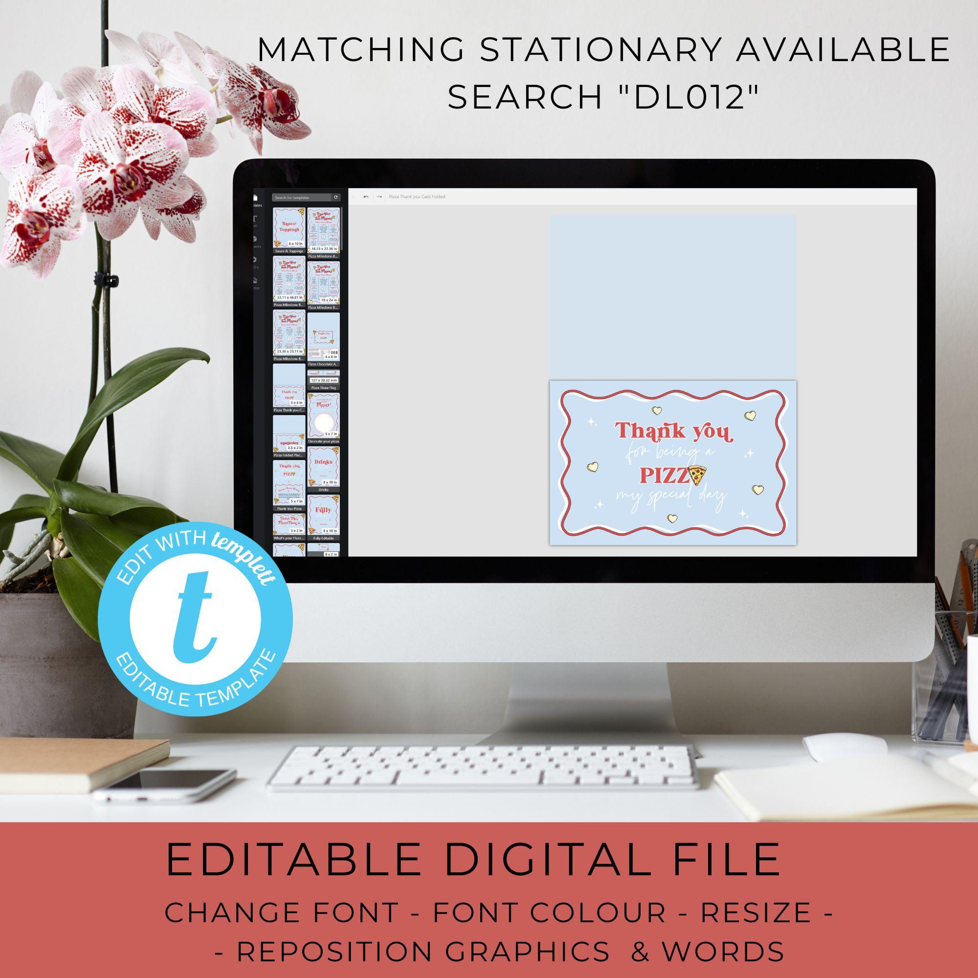 Pizza Party Food Label Template | Blue Themed Food Buffet Tent Card ...